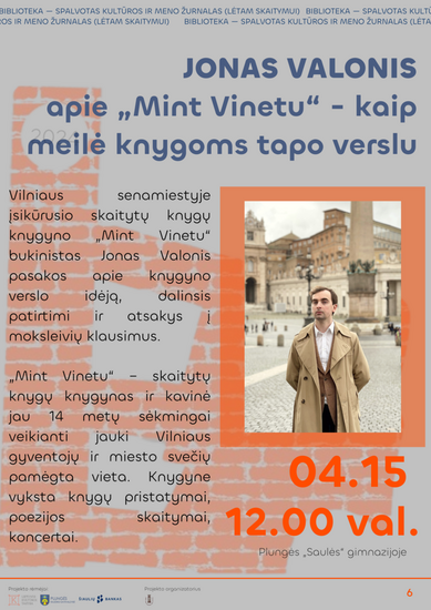 Jonas Valonis apie „Mint Vinetu“ - kaip meilė knygoms tapo verslu.