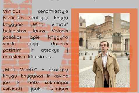 Jonas Valonis apie „Mint Vinetu“ - kaip meilė knygoms tapo verslu.