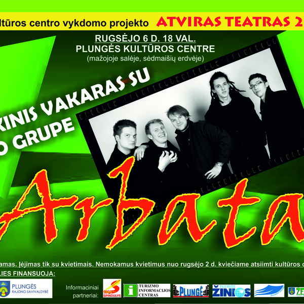Muzikinis vakaras su roko grupe ,,Arbata''
